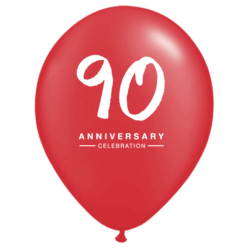 Zahl 90 Rot磊ballone bedrucken und online bestellen ballon24.ch